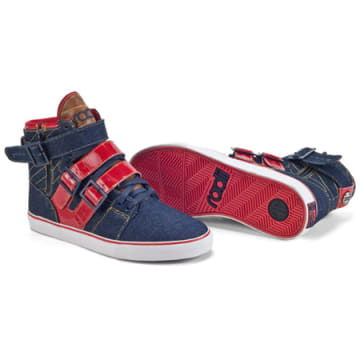 Radii - Basket Radii Straight Jacket VLC Bleu Denim Rouge ...