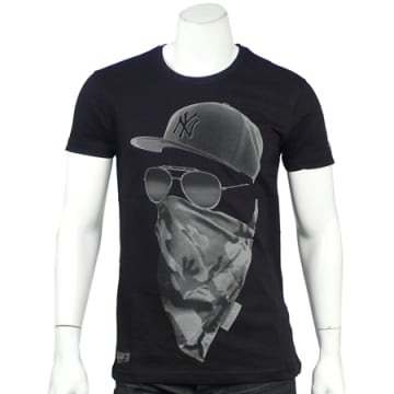 Two Angle - Tee Shirt Two Angle Scared Noir - LaBoutiqueOfficielle.com