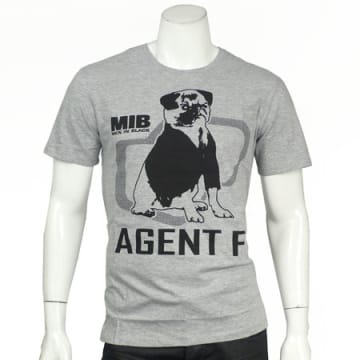Men In Black - Tee Shirt Men In Black Agent F Gris Chiné ...