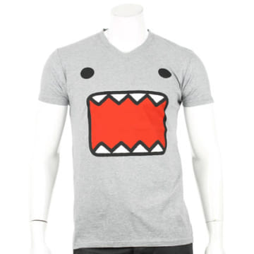 Domo Kun - Tee Shirt Domo Face Gris Chiné - LaBoutiqueOfficielle.com
