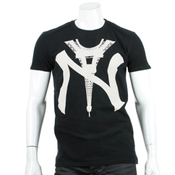 Two Angle - Tee Shirt Two Angle G NY Noir - LaBoutiqueOfficielle.com