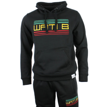 Wati B - Ensemble Jogging Wati B Noir Rasta - LaBoutiqueOfficielle.com