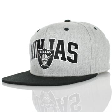 Rocksmith - Casquette Snapback Rocksmith Ninjas Gris Visière Noir ...