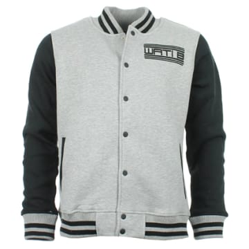 Wati B - Teddy Coton Wati B Classic Gris Chiné Brodé Noir ...