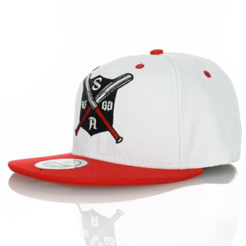Swagg - Casquette Snapback Swagg Battes Blanc Brodé Noir ...