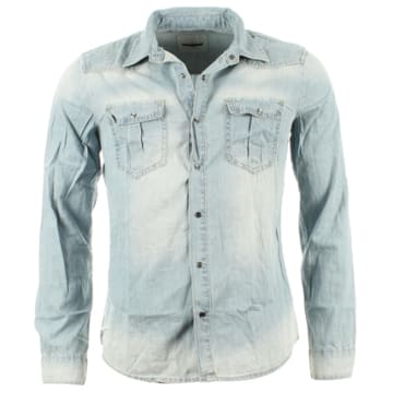 Gov Denim - Chemise Jean Gov Denim VD-9881 Bleu Clair - LaBoutiqueOfficielle.com