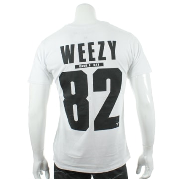 Cash N Day - Tee Shirt Cash N Day WEEZY-82 Blanc - LaBoutiqueOfficielle.com