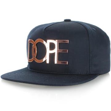 Dope Couture - Casquette Snapback Dope Couture Gold Logo Navy - LaBoutiqueOfficielle.com