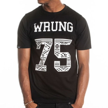 Wrung - Tee Shirt Wrung LineBacker Etnic Noir - LaBoutiqueOfficielle.com