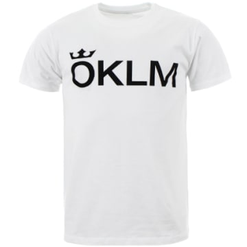 OKLM - Tee Shirt Classic Logo Blanc Typo Noir - LaBoutiqueOfficielle.com