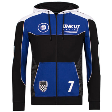 Unkut - Sweat Zippé Capuche Cube Noir Bleu - LaBoutiqueOfficielle.com