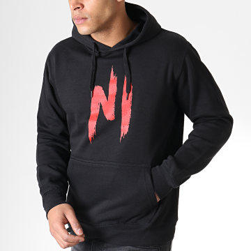 NI by Ninho - Sweat Capuche Ninho Noir Logo Rouge ...