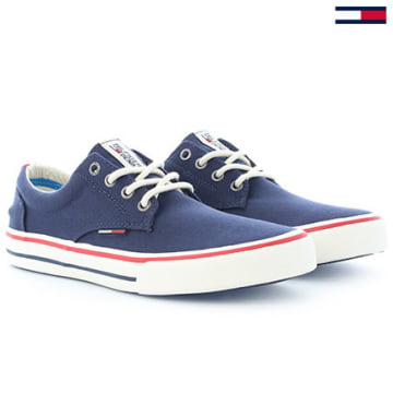 Tommy Hilfiger - Baskets FM0FM00300 Navy - LaBoutiqueOfficielle.com