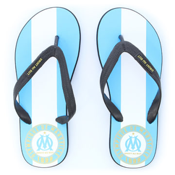 Foot - Tongs Fan Bleu Turquoise Blanc - LaBoutiqueOfficielle.com