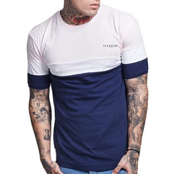 Illusive London - Tee Shirt Sport 685 Bleu Marine Rose Blanc ...