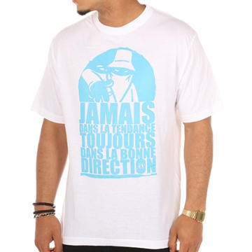 Scred Connexion - Tee Shirt Logo Blanc Bleu Turquoise - LaBoutiqueOfficielle.com