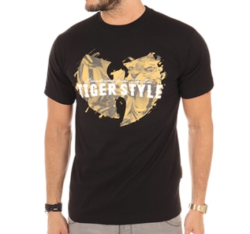 Wu Tang Clan - Tee Shirt Tiger Style Noir Jaune - LaBoutiqueOfficielle.com
