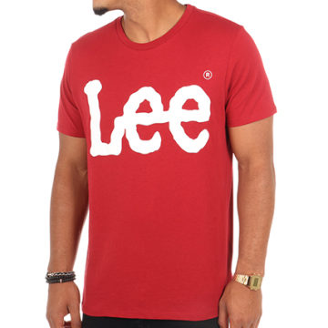 Lee - Tee Shirt Logo L62AAIDJ Rouge - LaBoutiqueOfficielle.com
