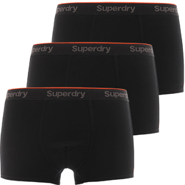 Superdry - Lot De 3 Boxers Orange Label Noir - LaBoutiqueOfficielle.com