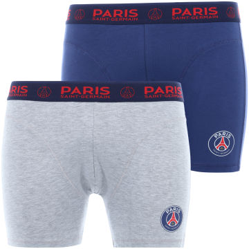 Foot - Lot De 2 Boxers Gris Chiné Bleu Marine - LaBoutiqueOfficielle.com