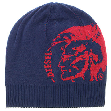 Diesel - Bonnet Grafiss 00S3K7-0NABQ Bleu Marine Rouge ...