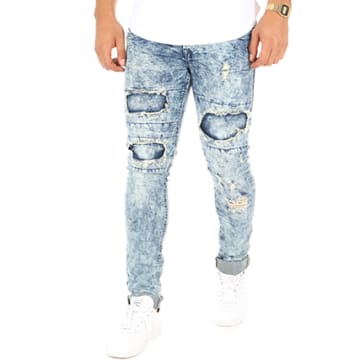 Gov Denim - Jean Slim 3615 Bleu Wash - LaBoutiqueOfficielle.com