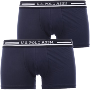 US Polo ASSN - Lot De 2 Boxers Basic USPA Bleu Marine ...