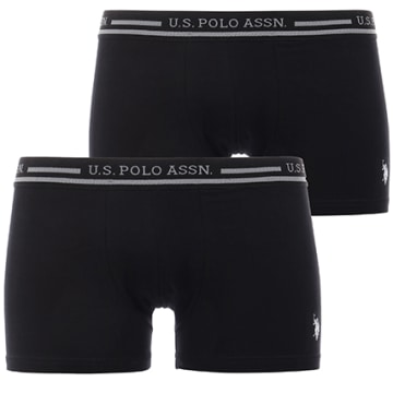 US Polo ASSN - Lot De 2 Boxers Basic USPA Noir - LaBoutiqueOfficielle.com