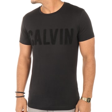 Calvin Klein - Tee Shirt Talley Noir - LaBoutiqueOfficielle.com