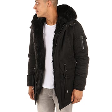 Terance Kole - Parka Fourrure Poche Bomber 79498 Noir - Ryses