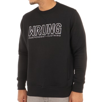 Wrung - Sweat Crewneck Block Noir - LaBoutiqueOfficielle.com