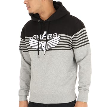 Charo - Sweat Capuche Forward Gris Noir - LaBoutiqueOfficielle.com