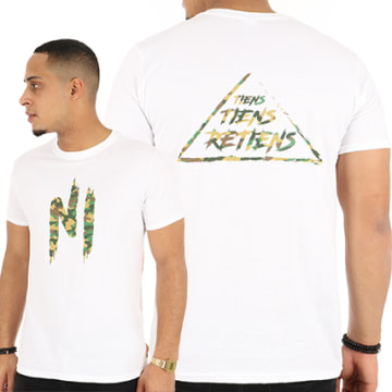 NI by Ninho - Tee Shirt Retiens Blanc Camouflage - LaBoutiqueOfficielle.com