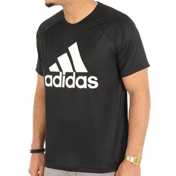 Adidas Sportswear - Tee Shirt De Sport D2M Logo BK0937 Noir ...