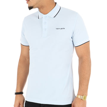 Teddy Smith - Polo Manches Courtes Pasian Bleu Clair ...