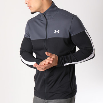 Under Armour - Veste Zippée Sportstyle Pique 1313204 Noir Gris ...