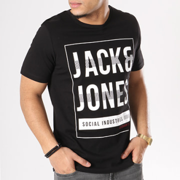 Jack And Jones - Tee Shirt Coline Noir - LaBoutiqueOfficielle.com