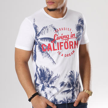The Fresh Brand - Tee Shirt SHTF032 Blanc Floral - LaBoutiqueOfficielle.com