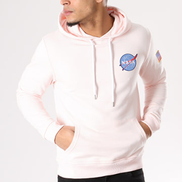 NASA - Sweat Capuche Avec Patchs Insignia Rose - Ryses