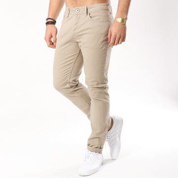 Jack And Jones - Jean Slim Tim Original Beige - LaBoutiqueOfficielle.com