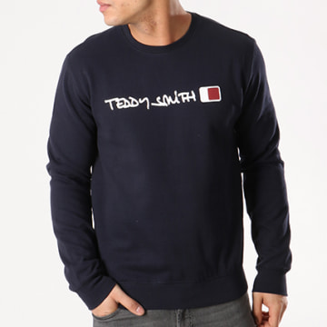 Teddy Smith - Sweat Crewneck Start Bleu Marine - LaBoutiqueOfficielle.com