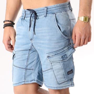 Deeluxe - Short Jogg Jean Borel Bleu Denim - LaBoutiqueOfficielle.com