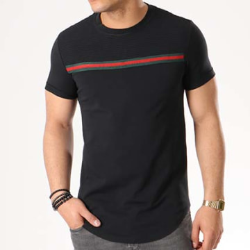 VIP Clothing - Tee Shirt Oversize Bandes Brodées 1756 Noir ...
