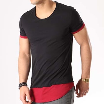 VIP Clothing - Tee Shirt Oversize 1751 Noir Bordeaux ...