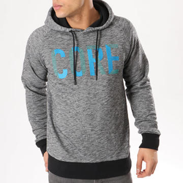 Jack And Jones - Sweat Capuche Caden Gris Anthracite Chiné Bleu Clair ...