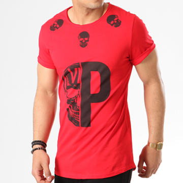 VIP Clothing - Tee Shirt Oversize 10263 Rouge Noir ...