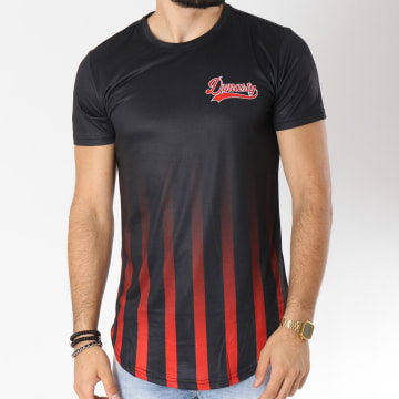 MTX - Tee Shirt Oversize T3293 Noir Rouge - LaBoutiqueOfficielle.com