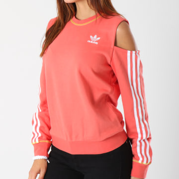 Adidas Originals - Sweat Crewneck Femme Cut Out DH2995 Corail ...
