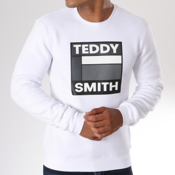 Teddy Smith - Sweat Crewneck Sacot Blanc - LaBoutiqueOfficielle.com