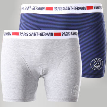 PSG - Lot de 2 Boxers P12525 Bleu Marine Gris Chiné ...